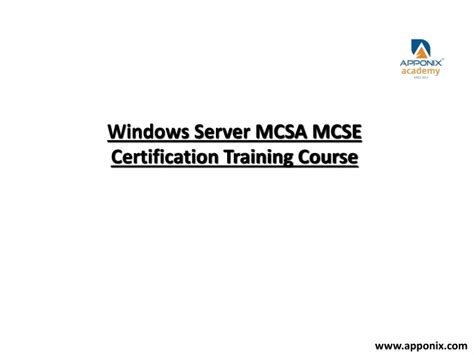 Ppt Mcse Certification Powerpoint Presentation Free Download Id