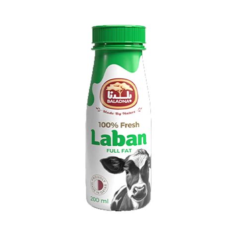 Baladna Fresh Laban Full Fat 200ml Rawabi Hypermarket