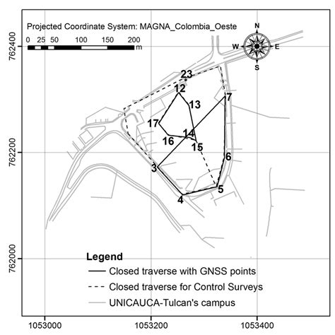 Geometric Disposition Of The Field Check And The Static Gnss Occupation
