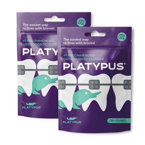 Platypus Orthodontic Flossers For Braces 30 Count Pack Of 2 Ortho