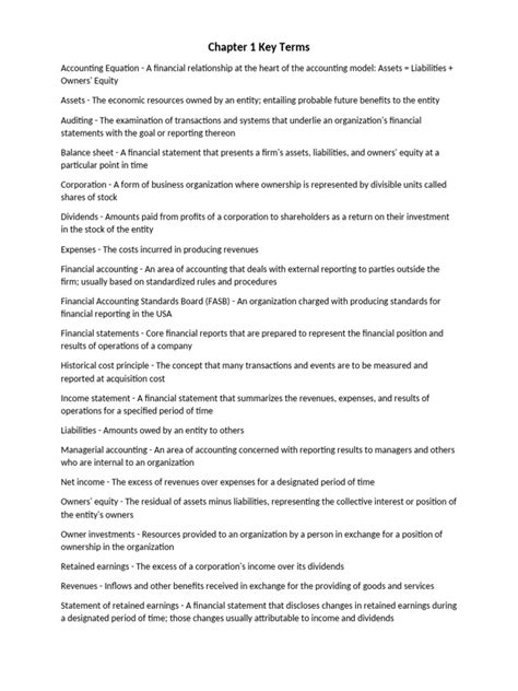 2018 Chapter 1 Key Terms Pdf
