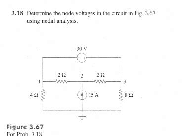 Solved Determine The Node Voltages In The Circuit In Chegg Com