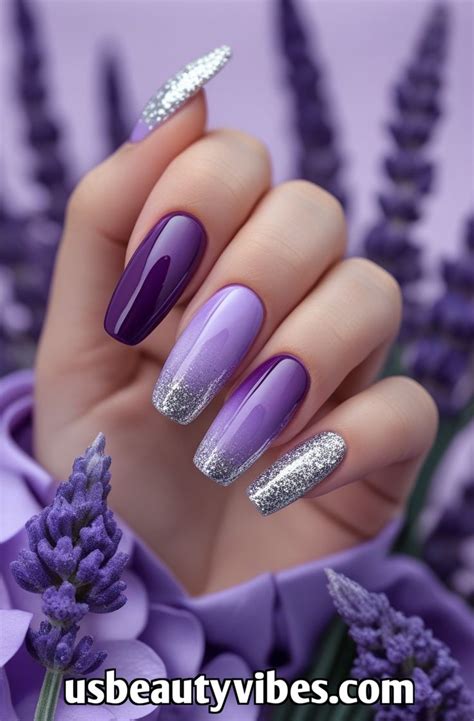 30 Mesmerizing Purple Nail Designs Youll Love Purple And Silver