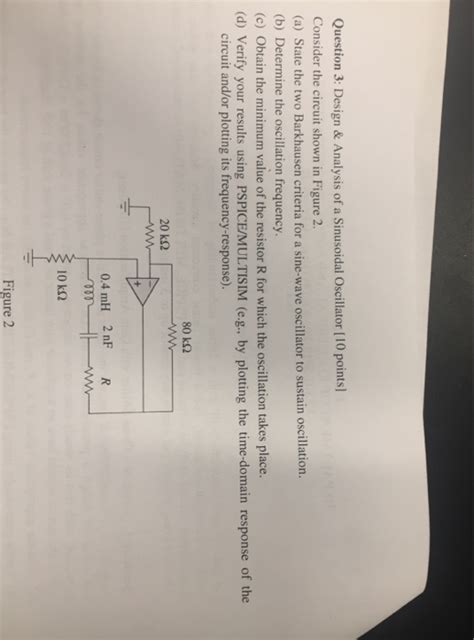 Solved Question 3 Design And Analysis Of A Sinusoidal