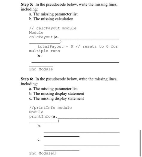Solved Module Lab Part Repetition Structures Chegg