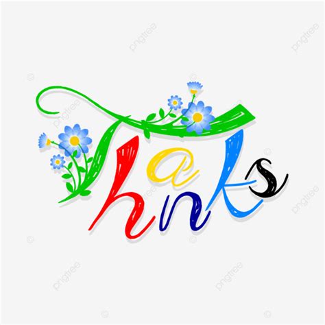 꽃과 함께 감사 인쇄술 감사 감사합니다 감사 꽃 Png 일러스트 및 벡터 에 대한 무료 다운로드 Pngtree