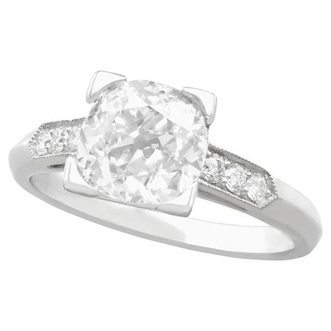 Vintage And Contemporary 174 Carat Diamond And Platinum Solitaire Ring