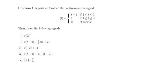solved problem 1 5 points consider the continuous time