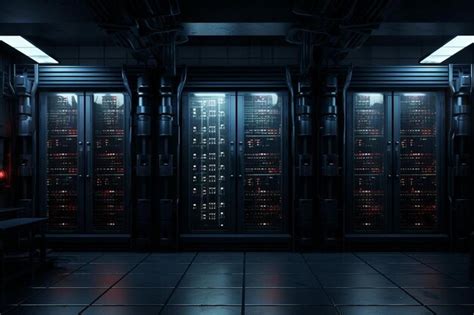 Premium Photo Digital Dungeon Exploring Server Rooms