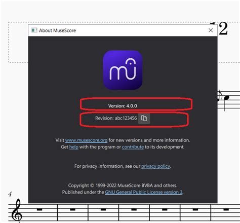 [mu4 issue] about musescore build number missing · issue 13833