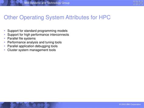 Ppt Operating System Attributes For High Performance Computing Powerpoint Presentation Id