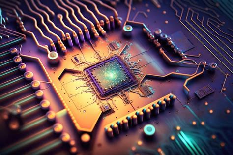 Premium Photo Microscopic Image Of Futuristic Complex Microcircuit Built With Nanotechnologies