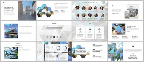 웹 사이트 디자인 프리젠 테이션 포트폴리오를위한 벡터 템플릿 삼각형 프리젠 테이션 슬라이드 전단지 전단지 브로셔 커버삼각형 패턴템플릿 사진 촬영 장소가있는 배경 Slide