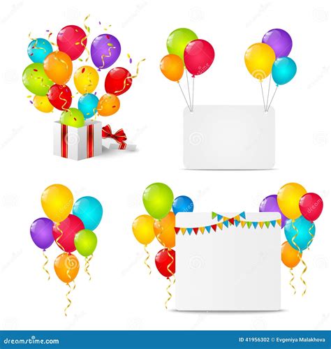Set Of Birthday Objects Stock Vector Illustration Of Graphic 41956302