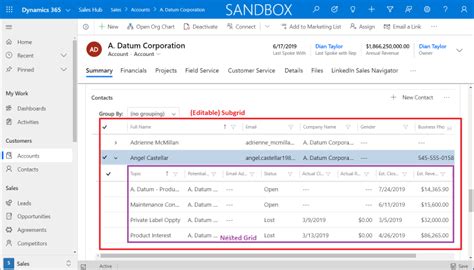 Nested Grids In Dynamics 365 Dynamics 365 Talk