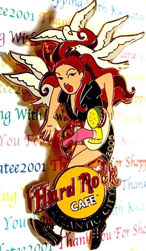 hard rock cafe atlantic city pin seagull server girl 2005 le new 28810