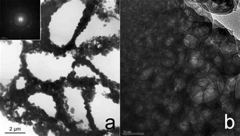 A Tem Of Cu With Selected Area Diffraction Pattern Scale 2 µm B