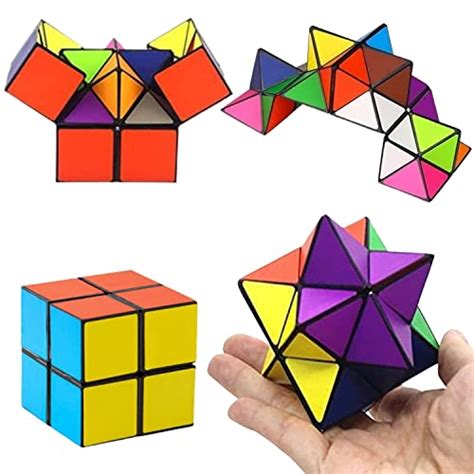 Yeefunjoy Star Cube Magic Cube Set 2 In 1 Colorful Infinity Cube