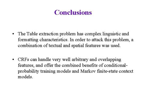 Table Extraction Using Conditional Random Fields D Pinto