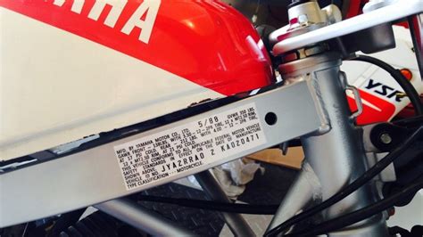 Where Is The Vin Number Located On A Yamaha Motorcycle