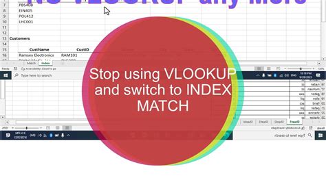 Stop Using Vlookup In Excel Switch To Index Match Youtube