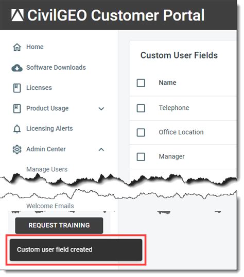 Managing Custom User Fields In Civilgeo Customer Portal