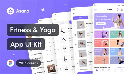 Asana Fitness And Yoga App Ui Kit Figma
