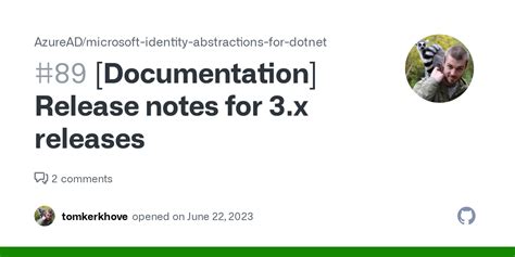 Documentation Release Notes For X Releases Issue Azuread Microsoft Identity