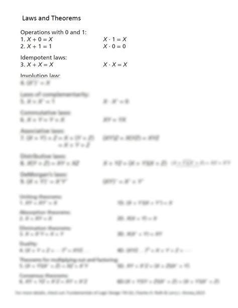 SOLUTION Laws And Theorems Studypool
