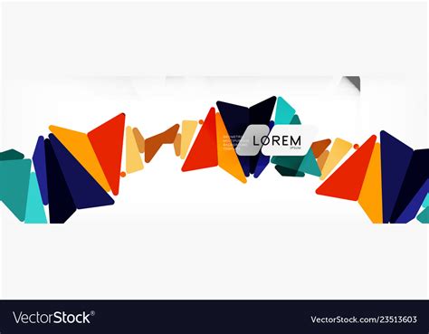 Mosaic Triangular Low Poly Style Abstract Vector Image