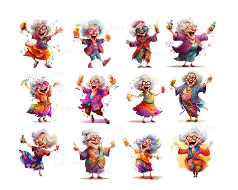 Funny Old Ladies Clipart Funny Drunk Old Lady Happy Woman Clipart Cartoon Woman Drunk