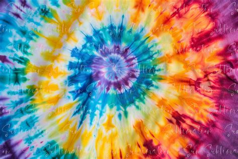 Psychedelic Tie Dye Swirl In Rainbow Graphic By Sun Sublimation