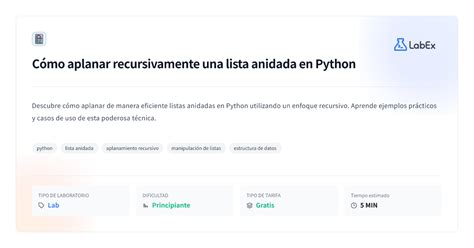 Cómo Aplanar Recursivamente Una Lista Anidada En Python Labex