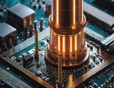 Premium AI Image Sofisticated Glowing Microchip