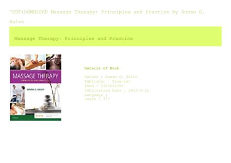 Ppt Pdfdownload Massage Therapy Principles And Practice By Susan G