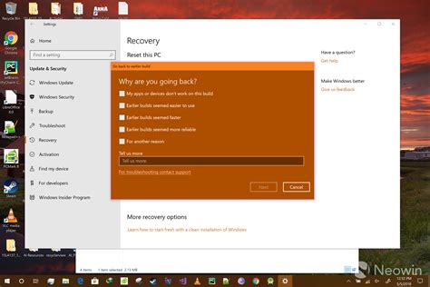 Here S How To Roll Back The Windows 10 April 2018 Update Neowin