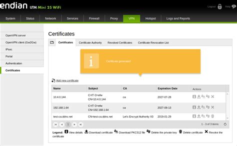 Generate Lets Encrypt Certificate From Endian Gui For Non Wildcard Domain Endian