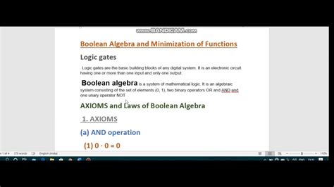 Booleanexpressionandminimization Function Youtube