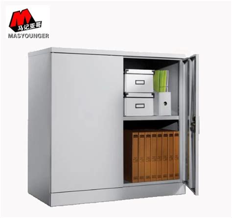 Half Height Metal Kd Structure Glass Sliding Door Storage Steel Filing Cabinet Storage Cabinet