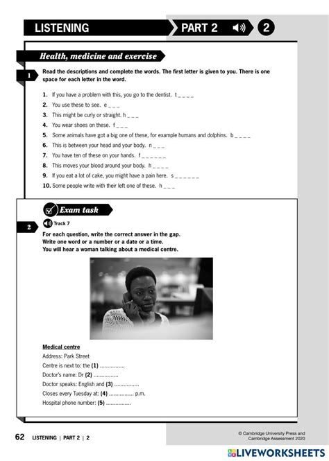 Part 2 Listening Free Interactive Worksheets 7437380