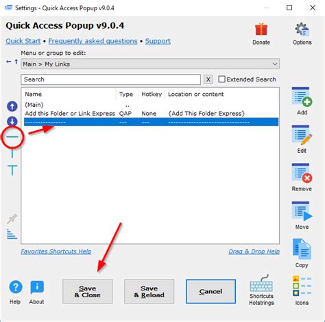 Tips Create A Submenu Dedicated To Links And Add Links In One Click Quick Access Popup