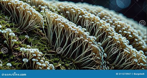Microscopic Magnification Of Growing Molds Or Mold Fungus And Spores