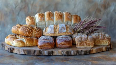 Three Loaves Of Bread On Cutting Board Stock Image Image Of Lunch Three 311824589