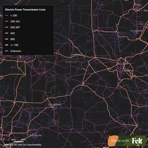 Us Electric Power Transmission Lines In Missouri