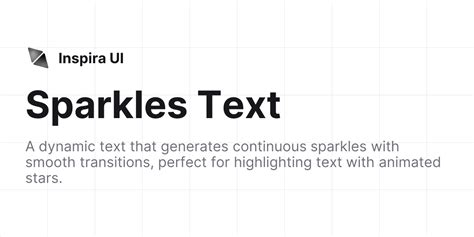 Sparkles Text Inspira Ui