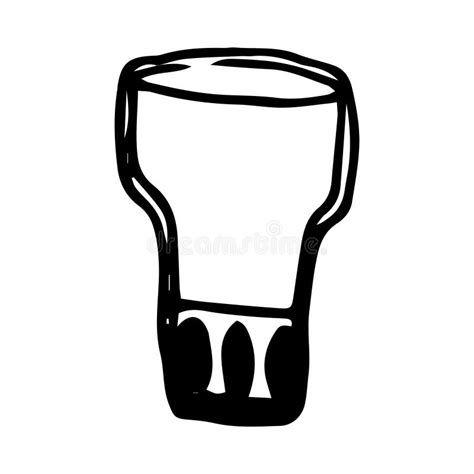Vector Illustration Of An Empty Beer Glass On Stock Vector