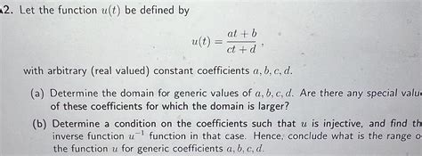 Answered 12 Let The Function U T Be Defined By U T At B Ct D With Kunduz