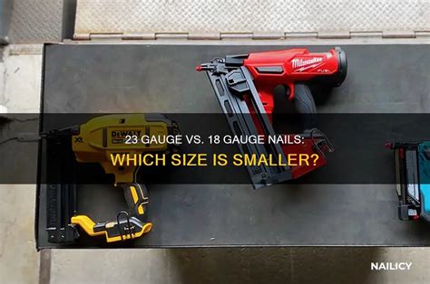 23 Gauge Vs 18 Gauge Nails Which Size Is Smaller Nailicy