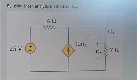 Solved By Using Mesh Analysis Method Find V0